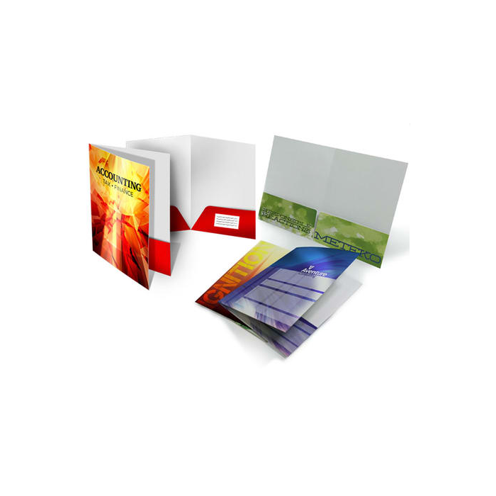 14PT Natural Mini Presentation Folders (4/0 Color)