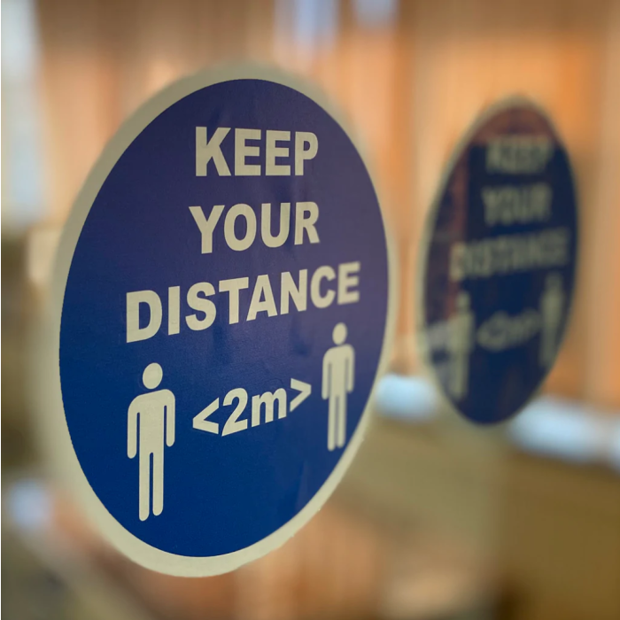 3" Circle Static Clings (White) - Static