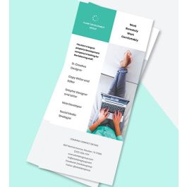 4" x 9" 100LB Gloss Cover Uncoated Rack Cards (4/1 Color)